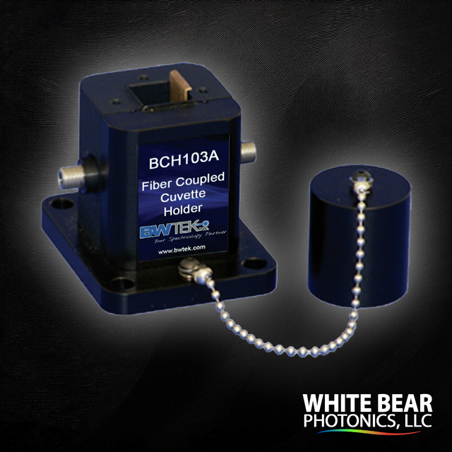 3-Port Fiber Coupled Cuvette Holder – White Bear Photonics