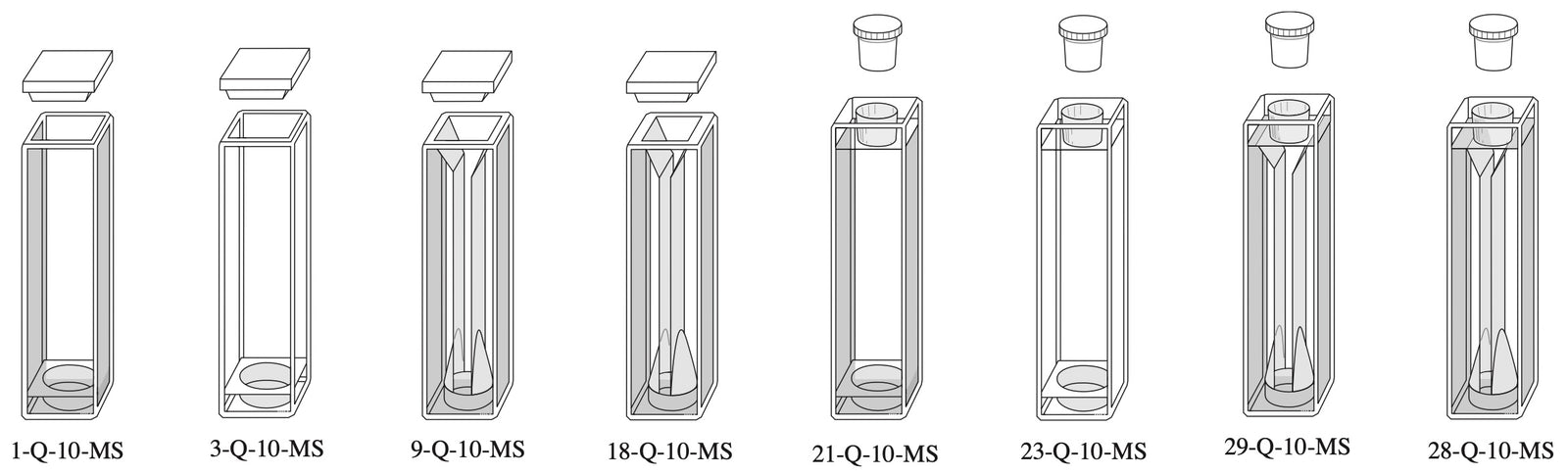 Starna MS Series Quartz Cells for Use with Magnetic Stirrers